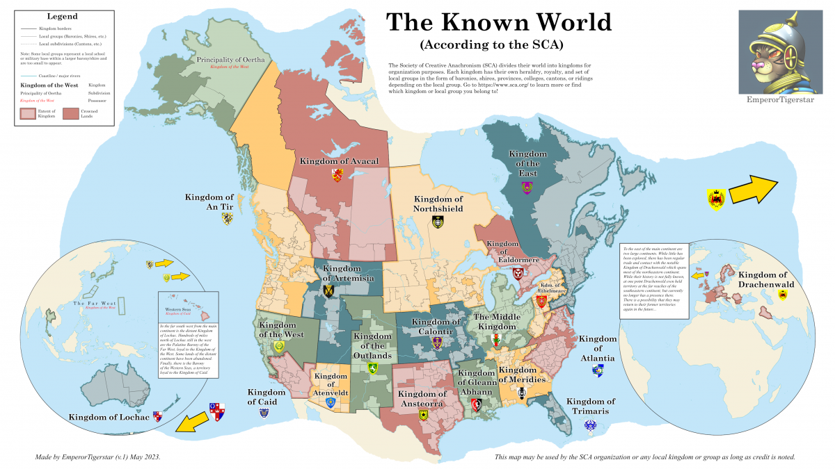 A Modern Map of the SCA’s Known World – Techniques of Digital Heraldry